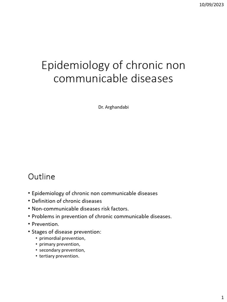Chronic Non-Communicable Diseases Overview | PDF | Non Communicable ...