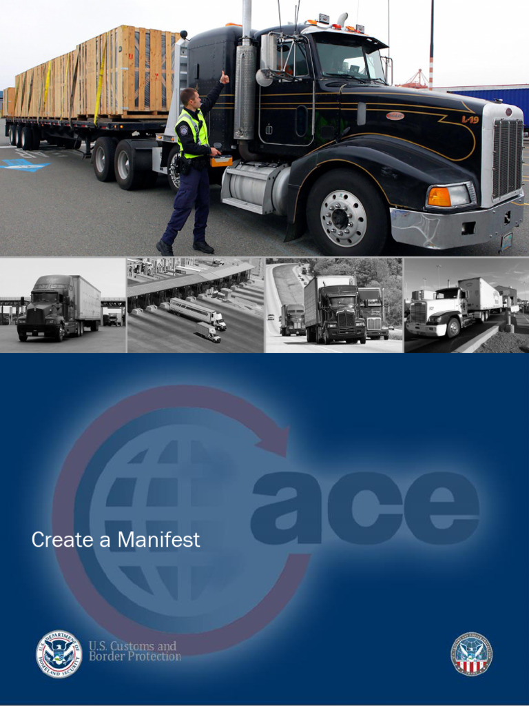ACE Truck Manifest QRG Create Manifest Maint 508 Compliant | PDF ...