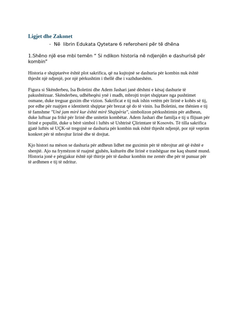 Ligjet Dhe Zakonet | PDF