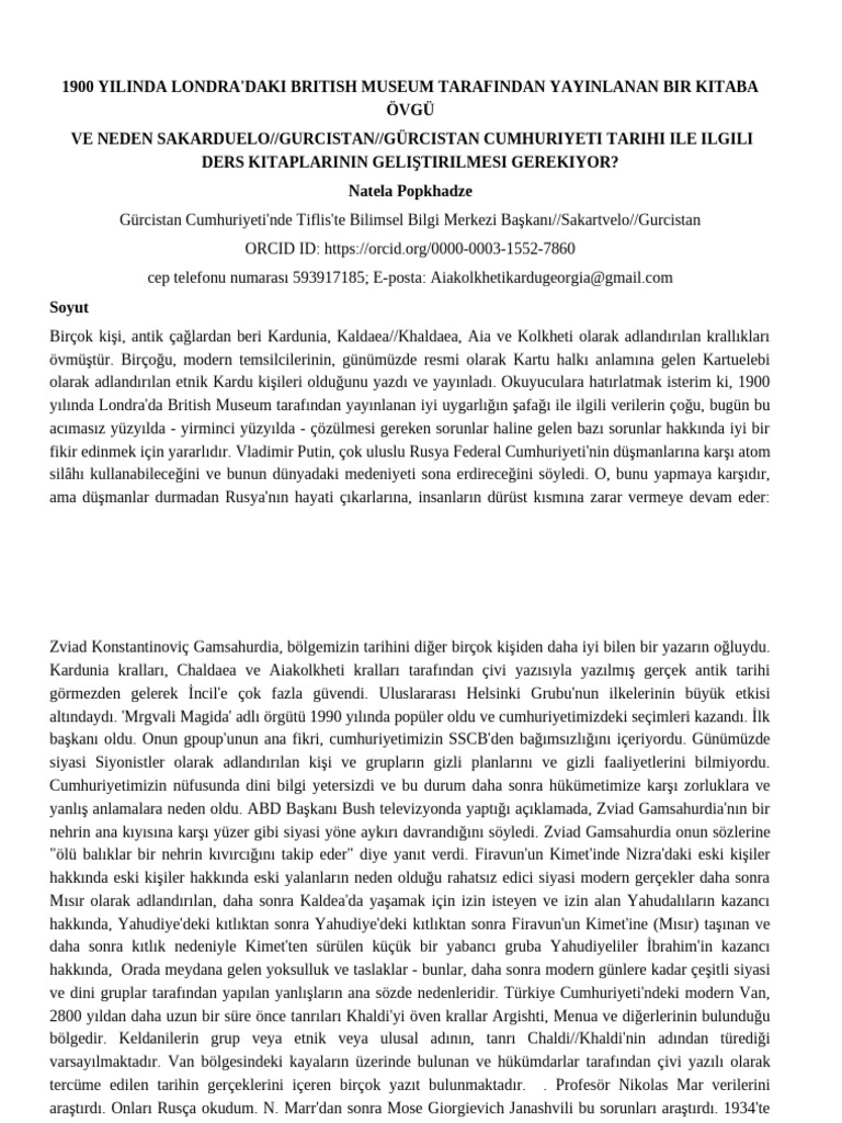 POPKHADZE Turkish and English For 17 June Congress | PDF