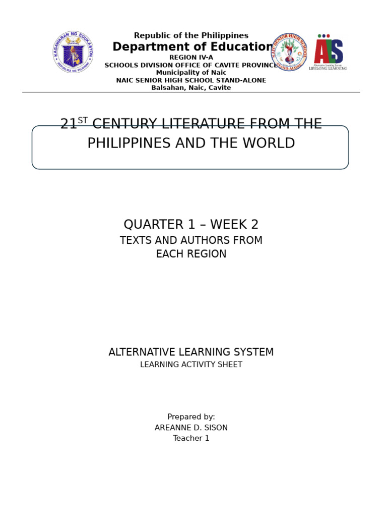 Als Module 21ST Q1 W2 | PDF