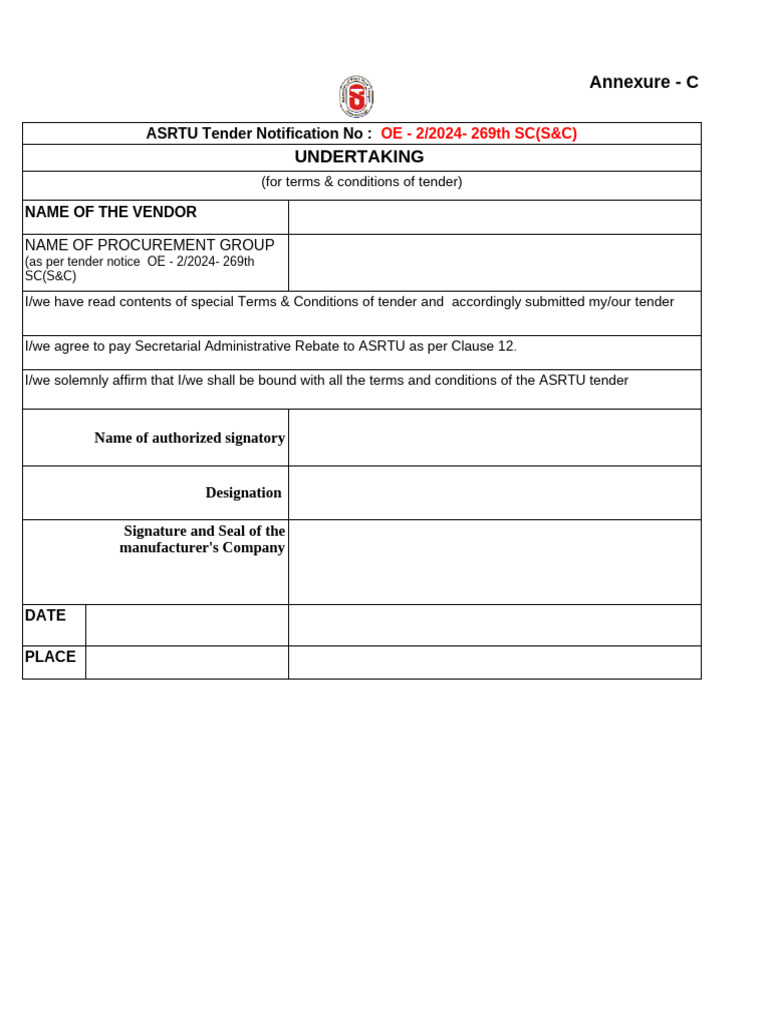 Annexure C Updated | PDF