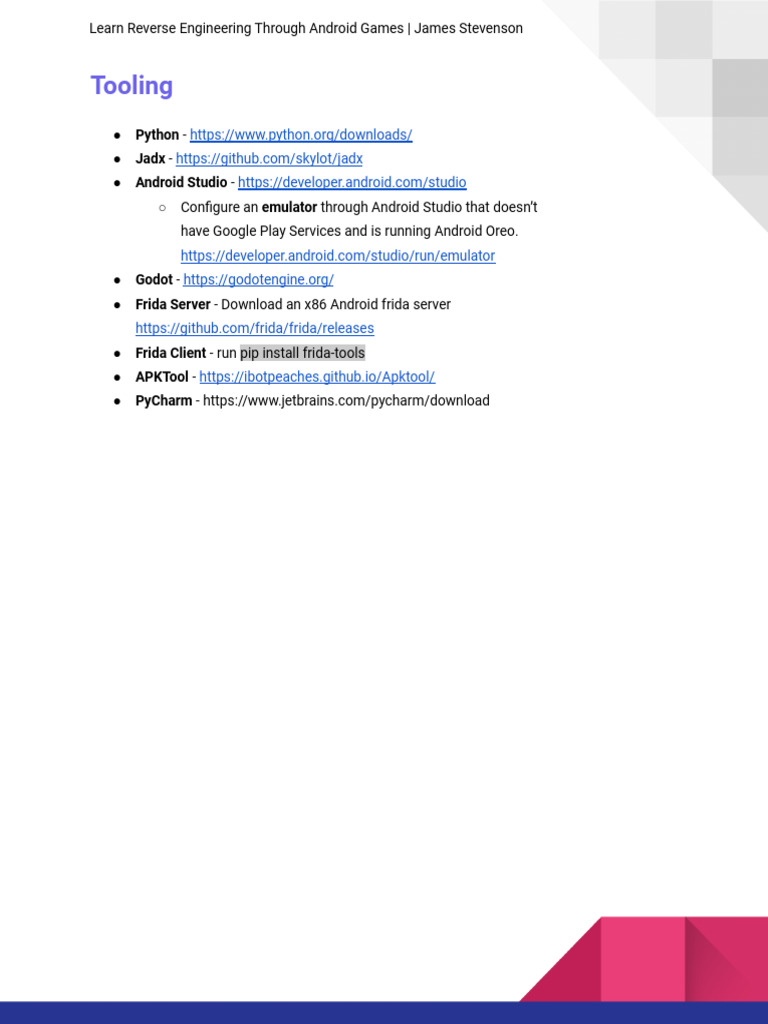 2.1 Learn Reverse Engineering Through Android Games - PDF - Ahm7tech - Vercel.app | PDF