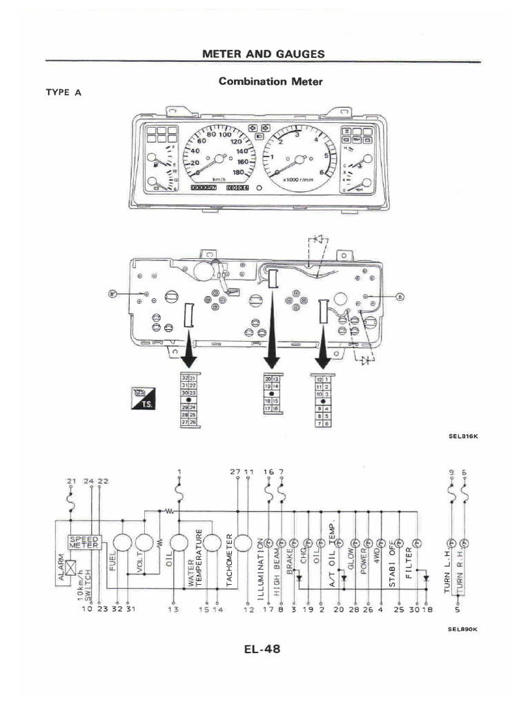 Nissan Patrol Meter Wiring Guide | PDF | Switch | Pressure