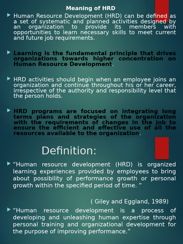 Understanding Human Resource Development | PDF | Human Resources ...
