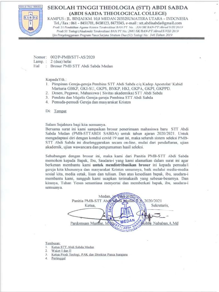 Brosur PMB STT As 2020 | PDF