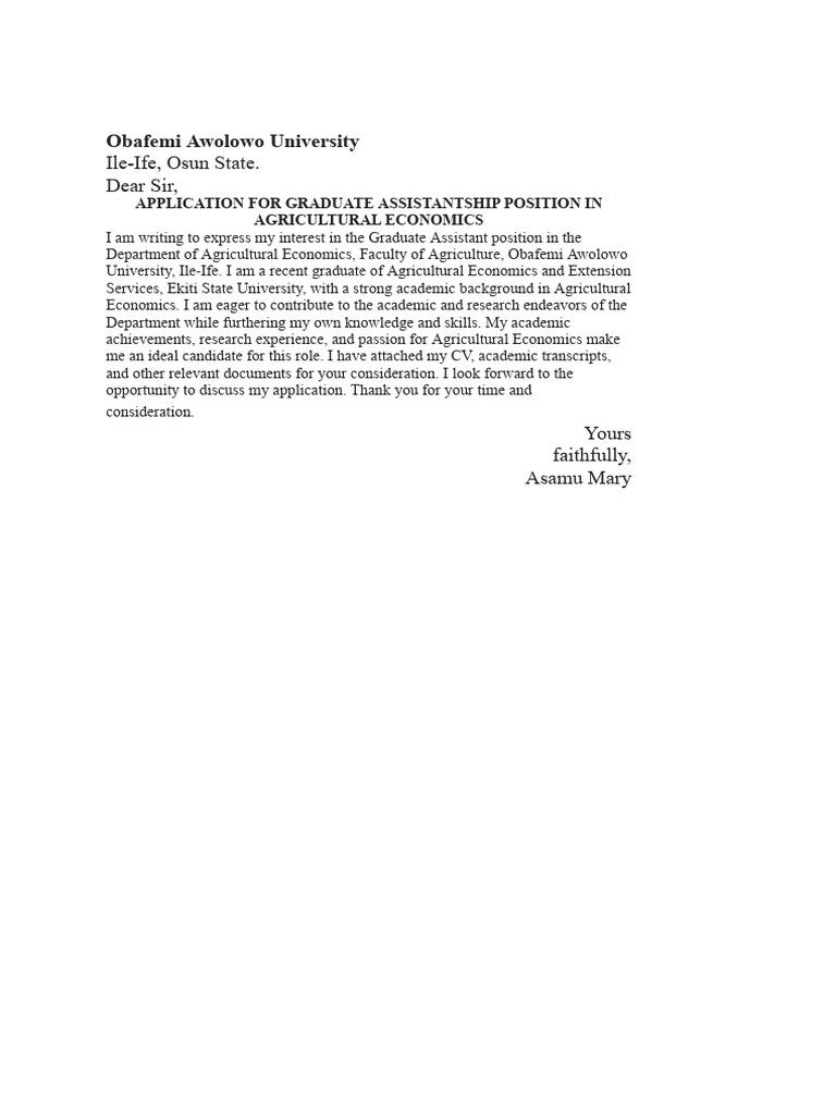 Obafemi Awolowo University Asamu | PDF