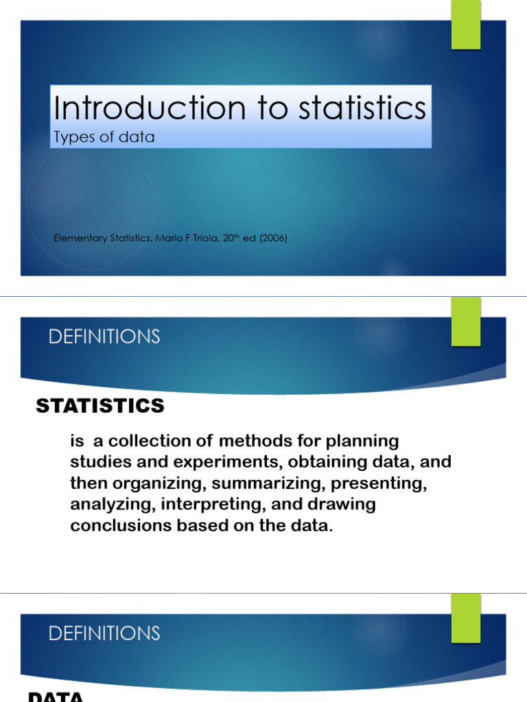 Introduction to Statistical Data Types | PDF | Level Of Measurement ...