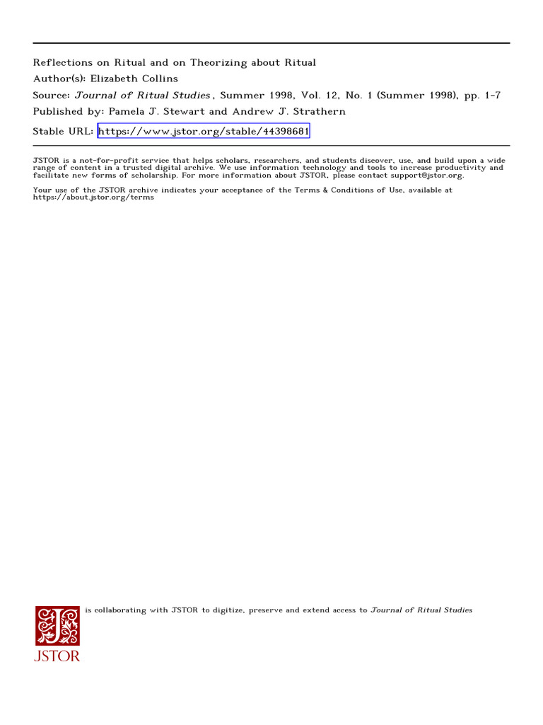 Theorizing Ritual: Definitions and Meanings | PDF | Rituals | Rationality