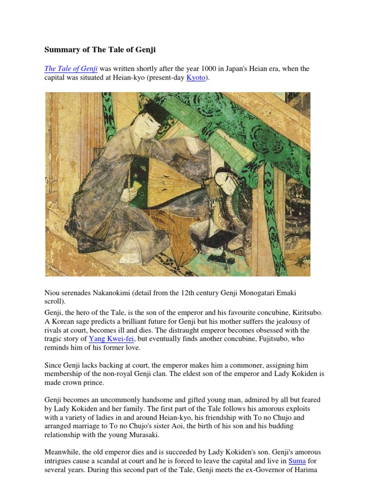 Summary of The Tale of Genji | PDF | The Tale Of Genji