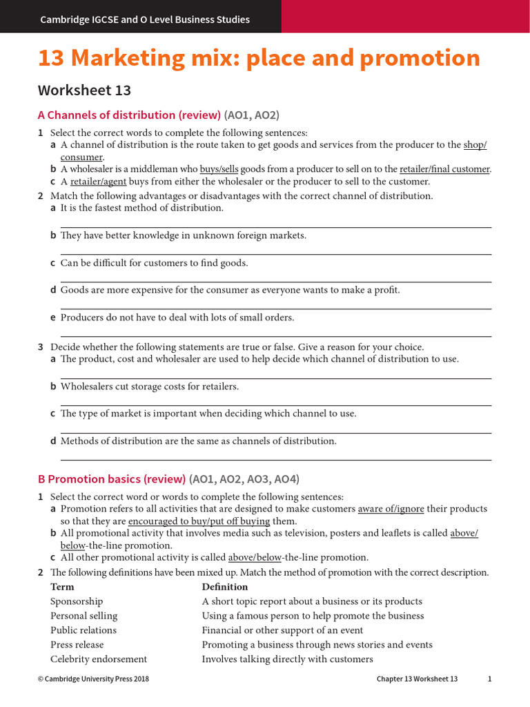 Marketing Mix: Distribution and Promotion | PDF | Retail | Economies