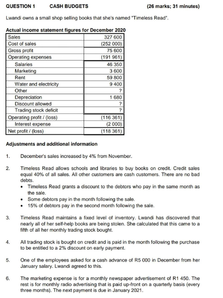 Grade 12 Cash Budget Analysis | PDF | Credit | Finance & Money Management