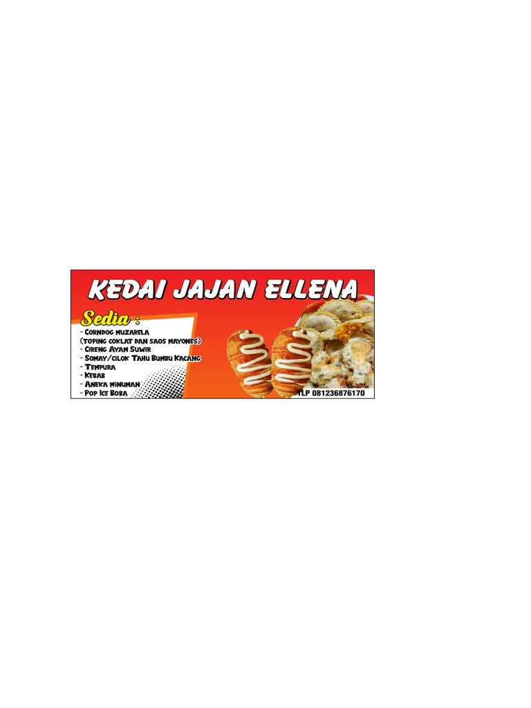 Menu Kedai Jajan Ellena Jogja | PDF