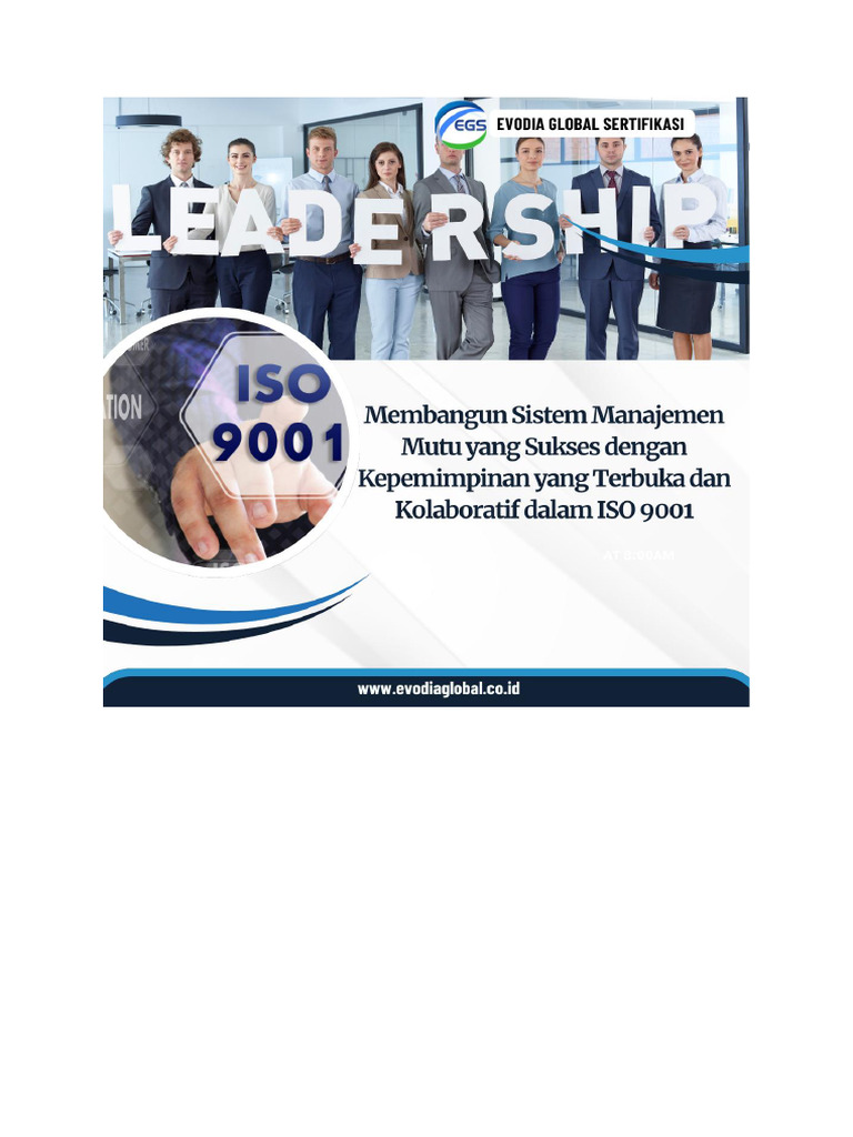 Membangun Sistem Manajemen Mutu Yang Sukses Dengan Kepemimpinan Yang Terbuka Dan Kolaboratif ...