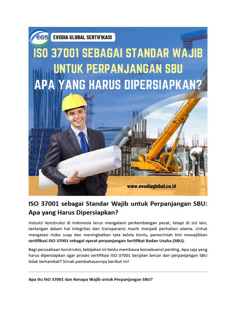 Sbu Dan Iso 37001 | PDF