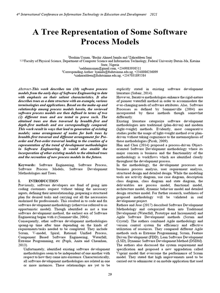A Tree Representation of Some Software Process Models | PDF | Software Development Process ...