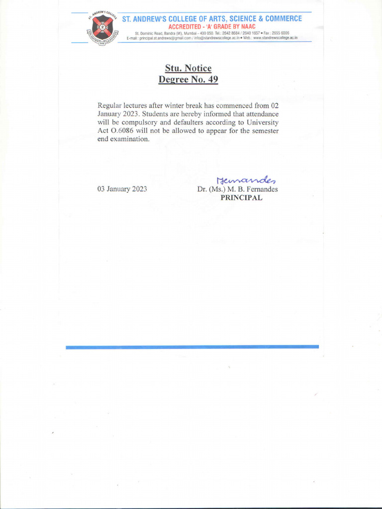 Attendance Notice | PDF
