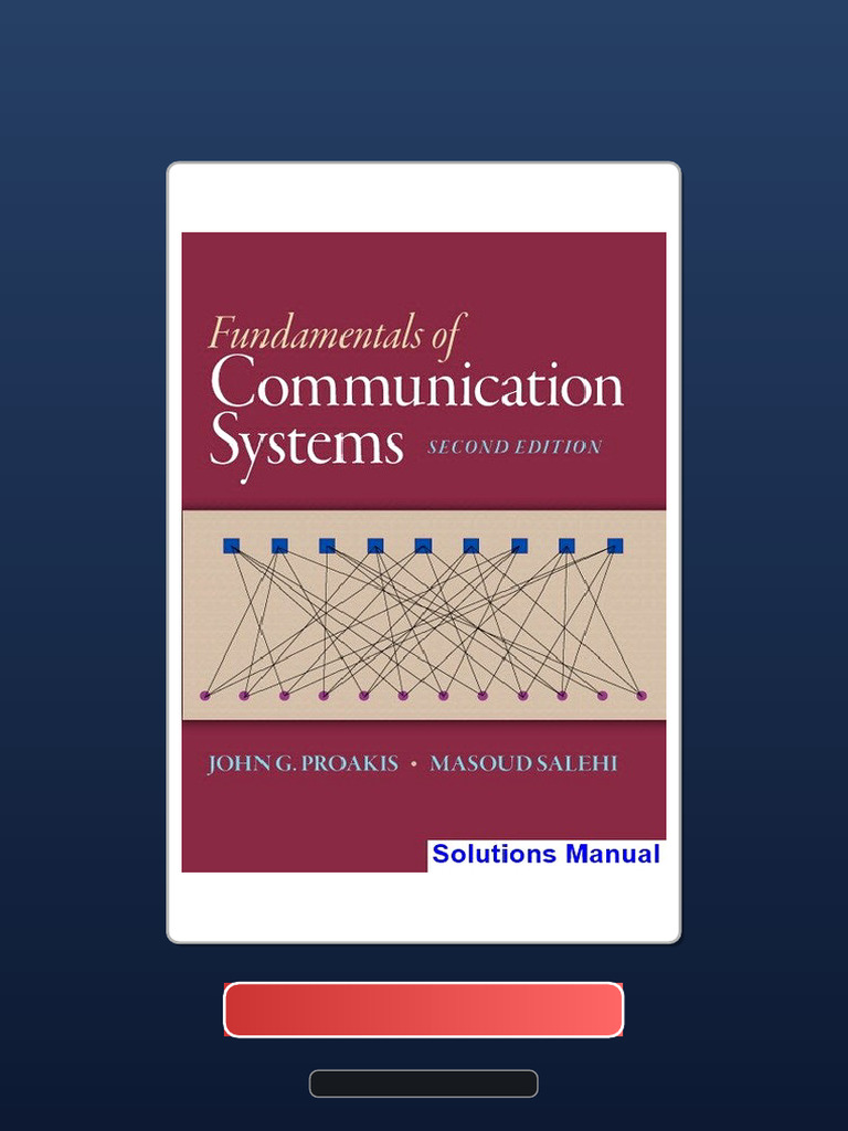 Fundamentals of Communication Systems 2nd Edition Proakis Digital ...