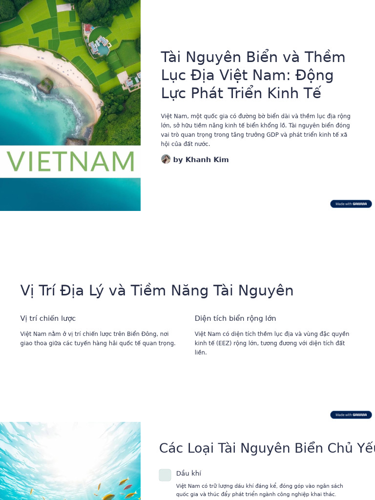 Tai Nguyen Bien Va Them Luc DJia Viet Nam DJong Luc Phat Trien Kinh Te ...