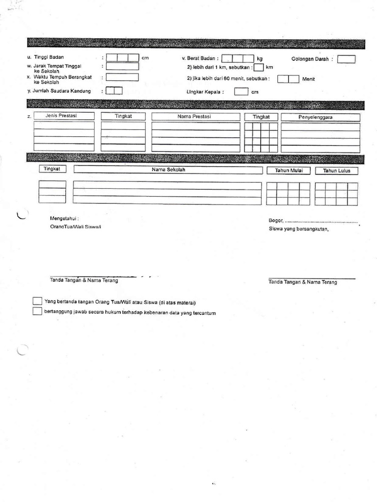 Formulir Dapodik2 | PDF