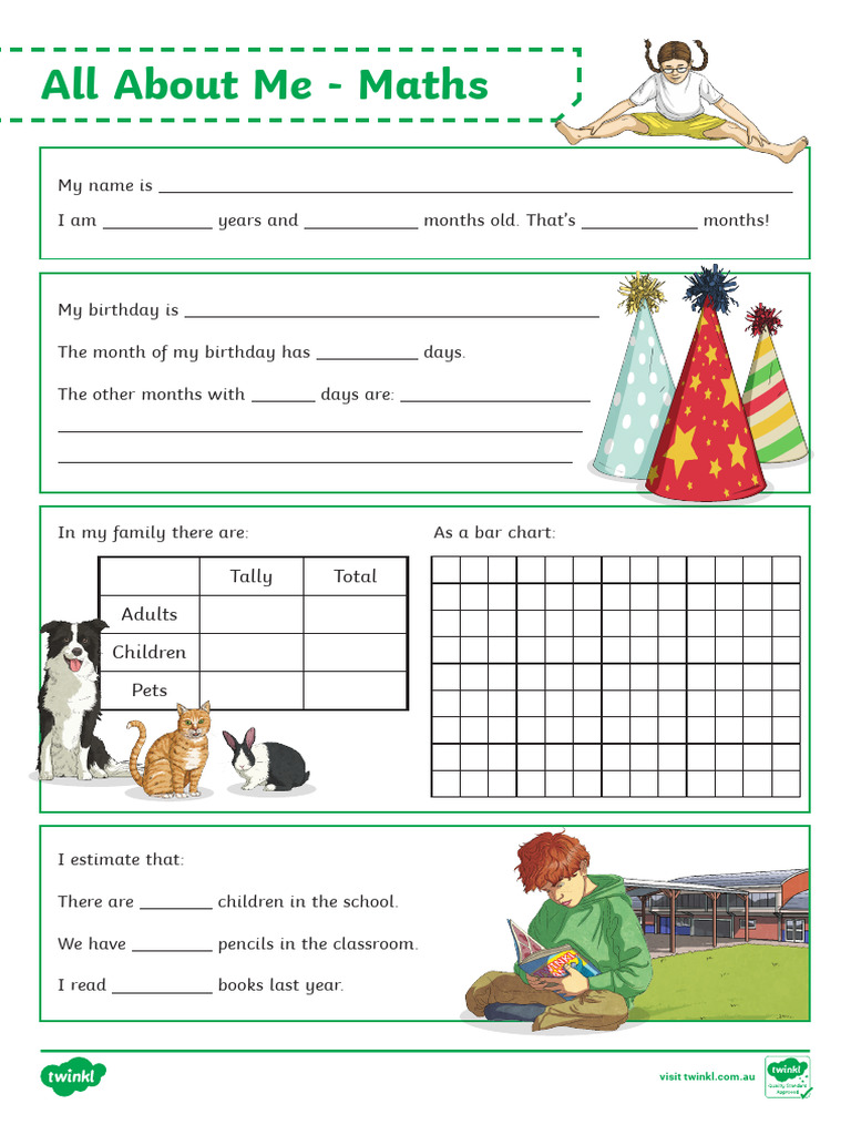 Au N 2549193 All About Me Maths Display Poster Activity Sheet Year 3 4 ...