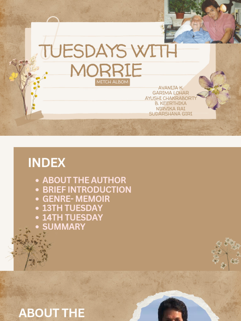 Tuesdays with Morrie: A Memoir Summary | PDF