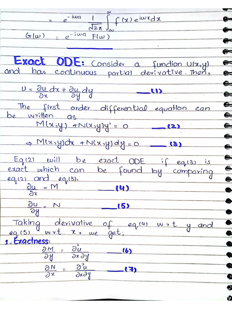 Exact ODE Solved | PDF