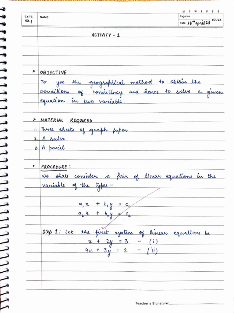 Class 10 Maths Practical File | PDF