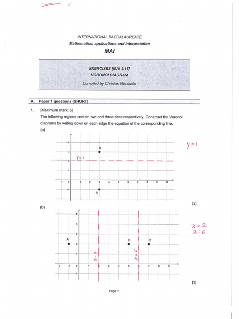 Voronoi Diagrams Answer Key | PDF