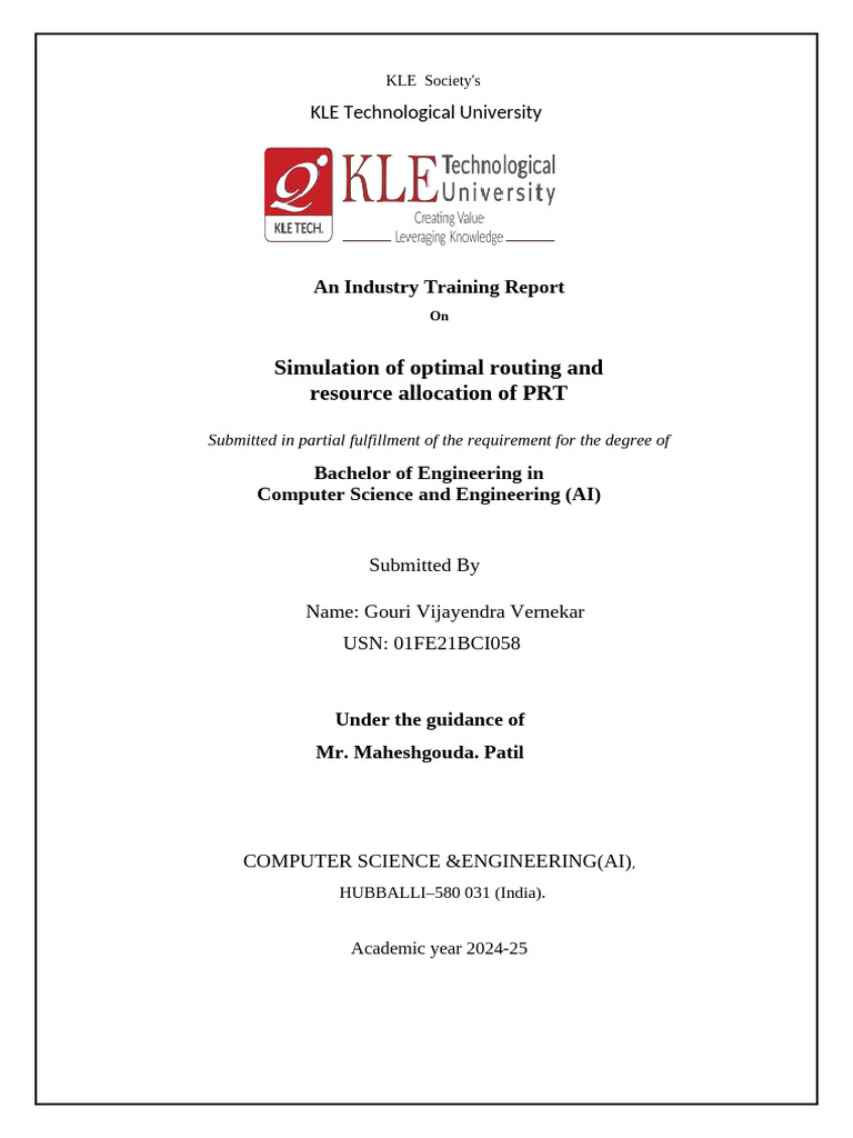 AIC Industry Training Report | PDF | Simulation | Public Transport