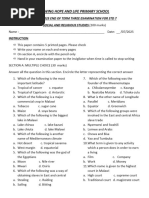 Grade 6 Social Studies Mock Exam 2024 | PDF | Guyana