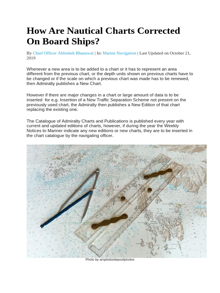 Nautical Chart Correction Procedures | PDF | Navigation | Hydrography