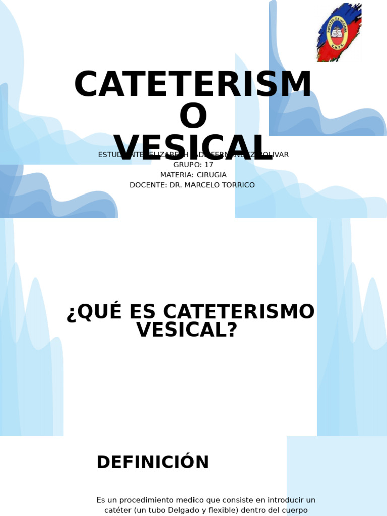 Cirugia Cateterismo | PDF | Urología | Especialidades Medicas