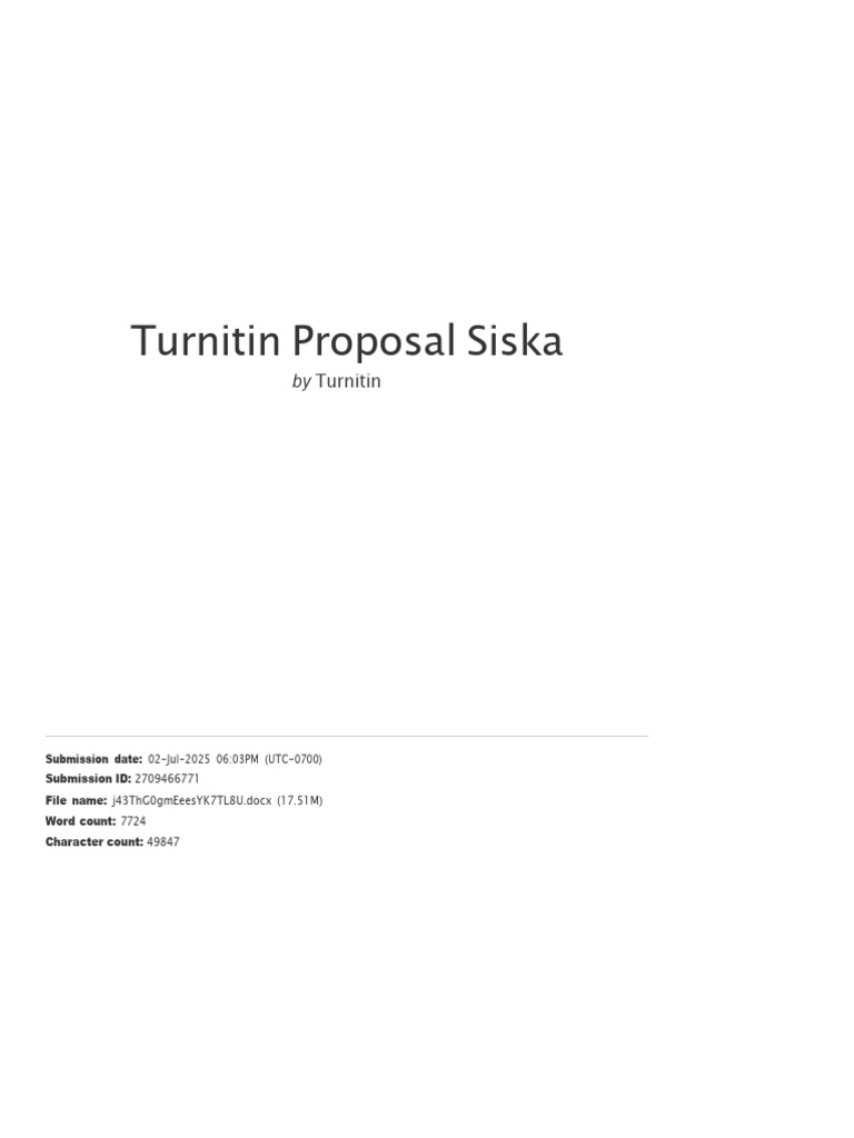 Hasil Turnitin Siska | PDF | Turnitin