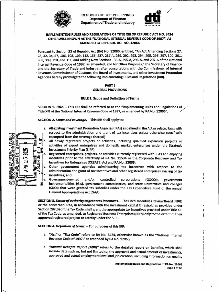 RMC No. 42-2025 Attachment | PDF