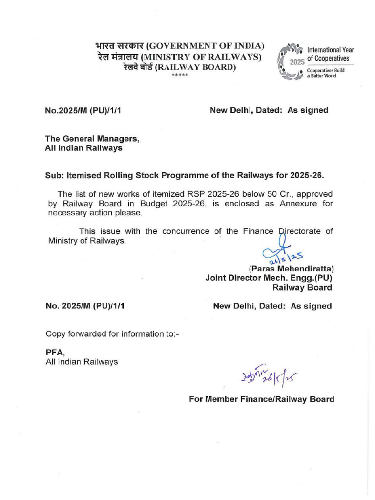 Itemised RSP 2025-26 All Zone | PDF