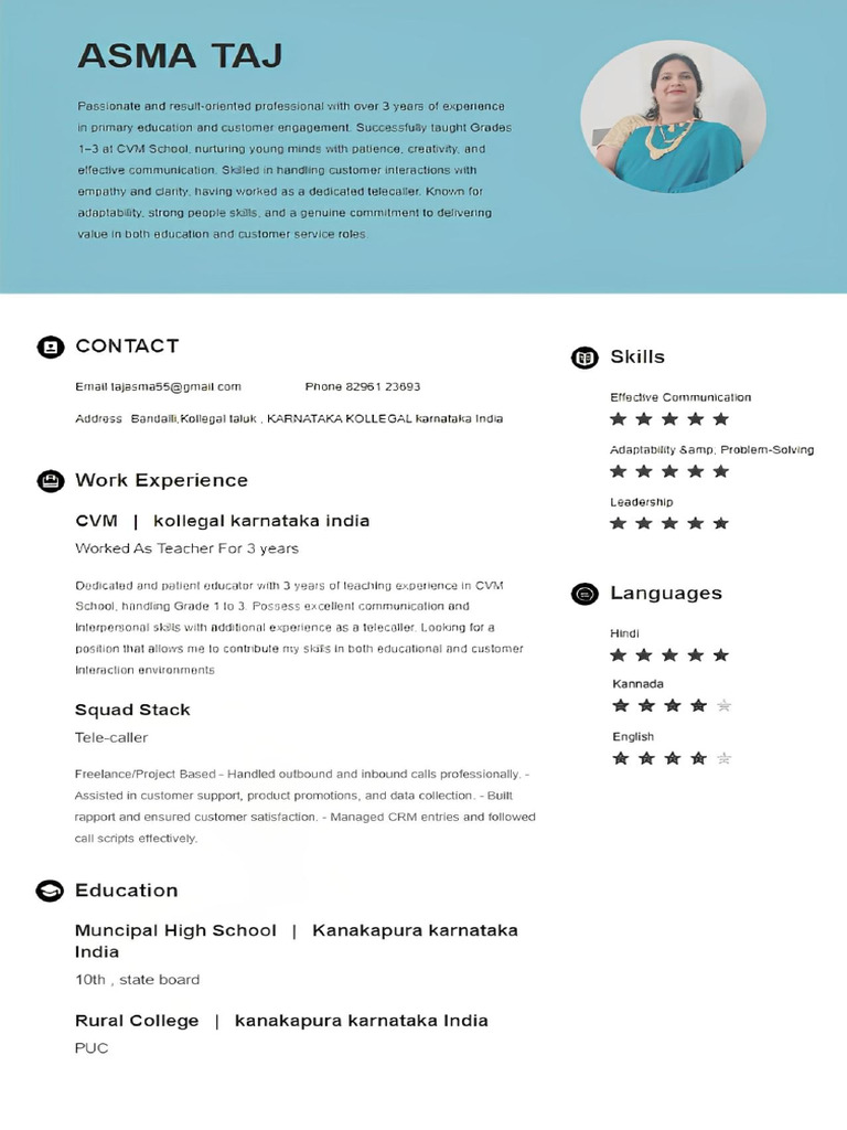 Asma Taj Final Resume | PDF