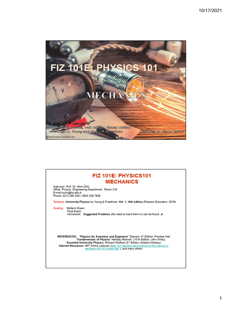 Chapter1 UnitsDimensionsVectors | PDF | Physics | Mechanics