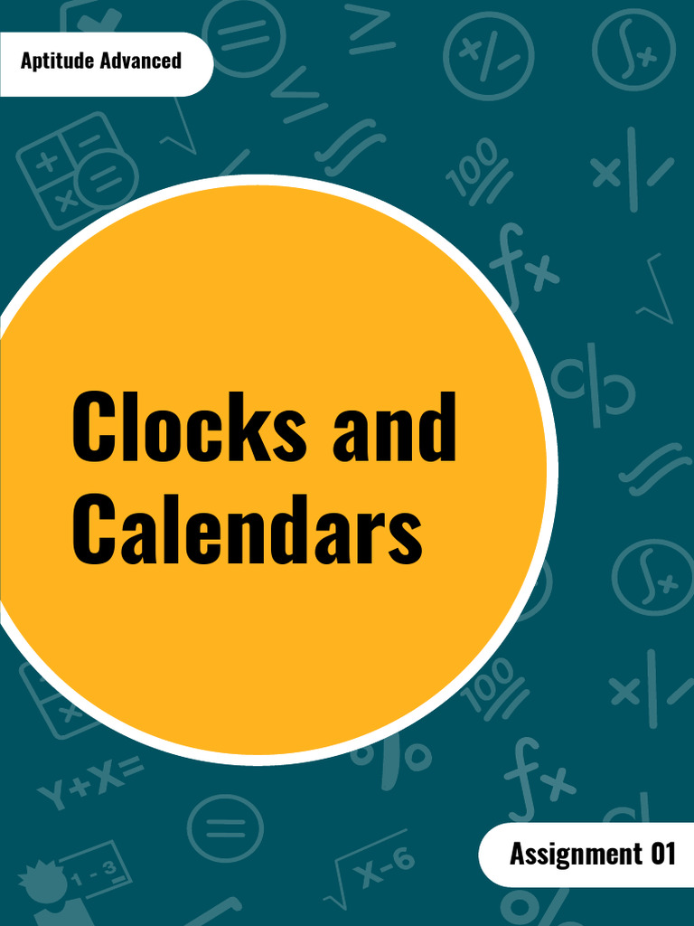 1750707882clocks and Calendars Assignment01 | PDF | Hour | Clock
