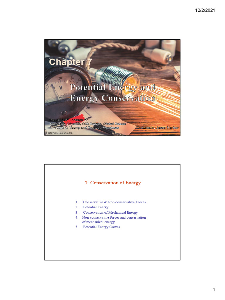 Chapter07 Conservation of Energy 2e | PDF | Force | Potential Energy