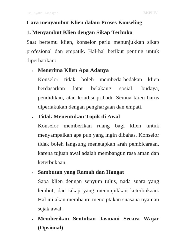 Cara Menyambut Klien | PDF