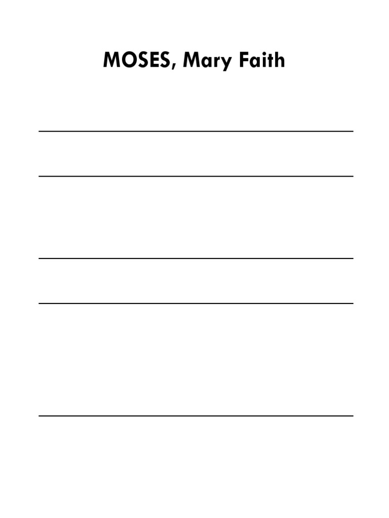 Moses Mary Faith CV | PDF