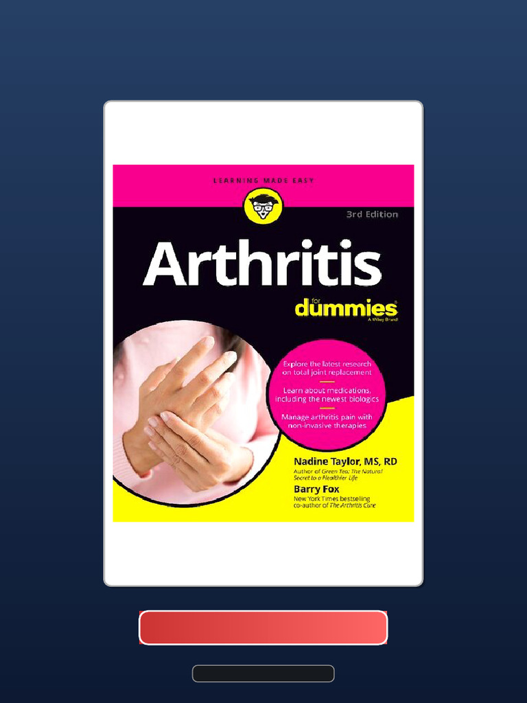 Complete Bundle ARTHRITIS For DUMMIES 3rd Edition Barry Fox HQ File ...