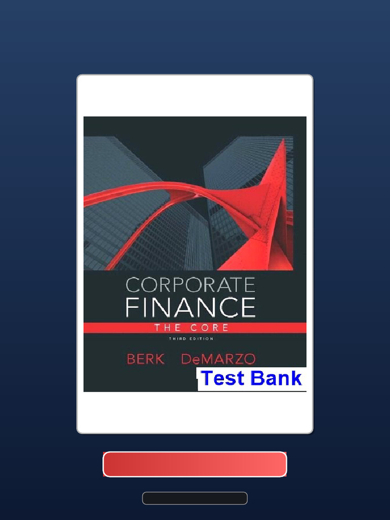 Complete Bundle Corporate Finance The Core 3rd Edition Berk | PDF ...