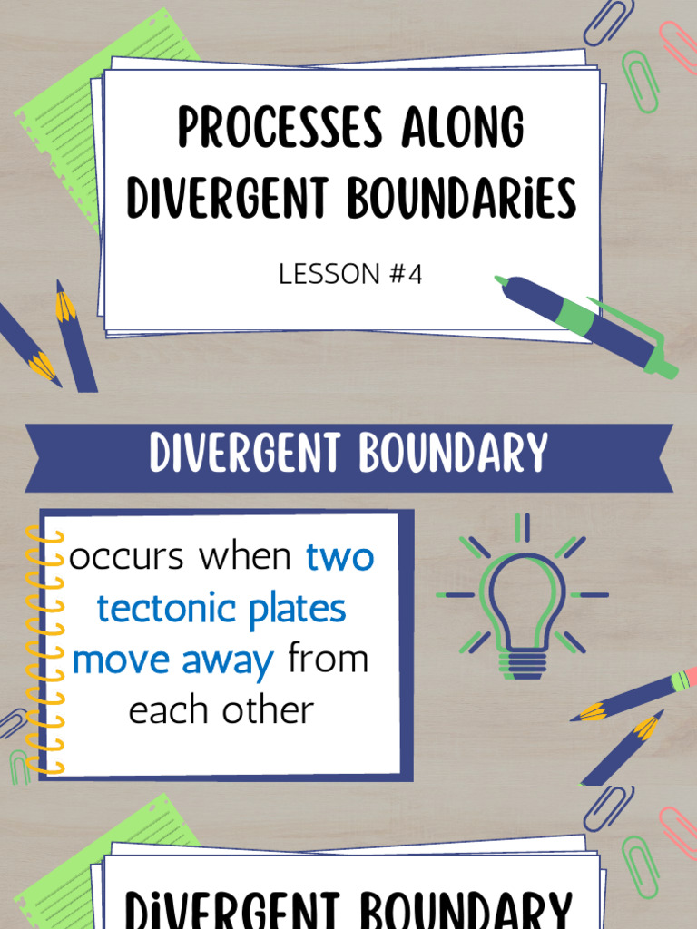 Lesson 4 Processes Along Divergent Plate Boundaries | PDF