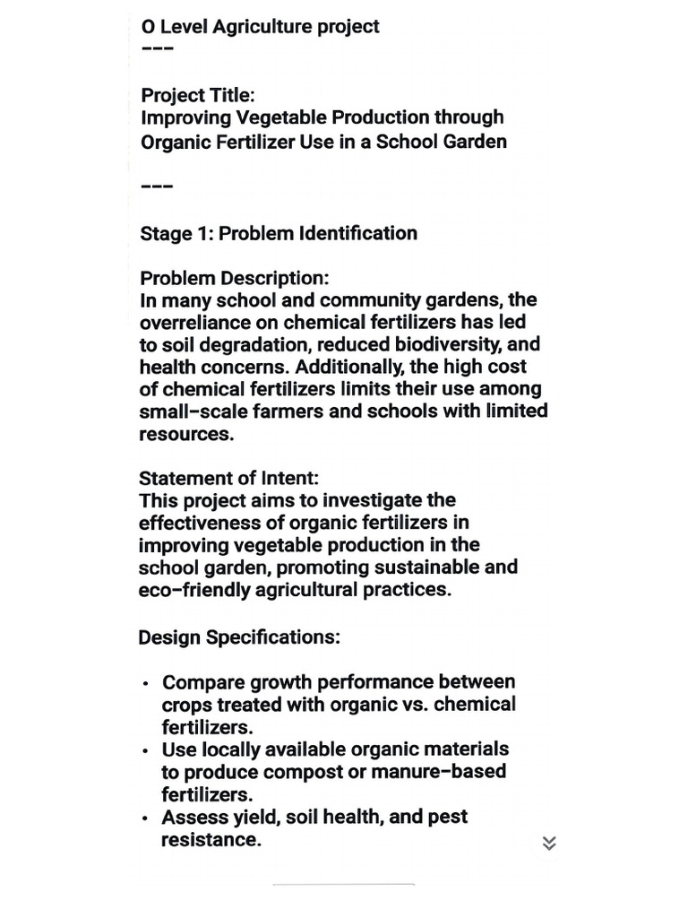 Agric Project | PDF