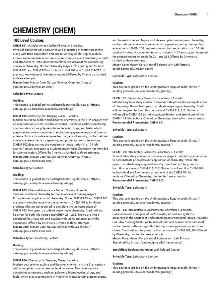 Introductory Chemistry Course Overview | PDF | Chemistry | Inorganic ...