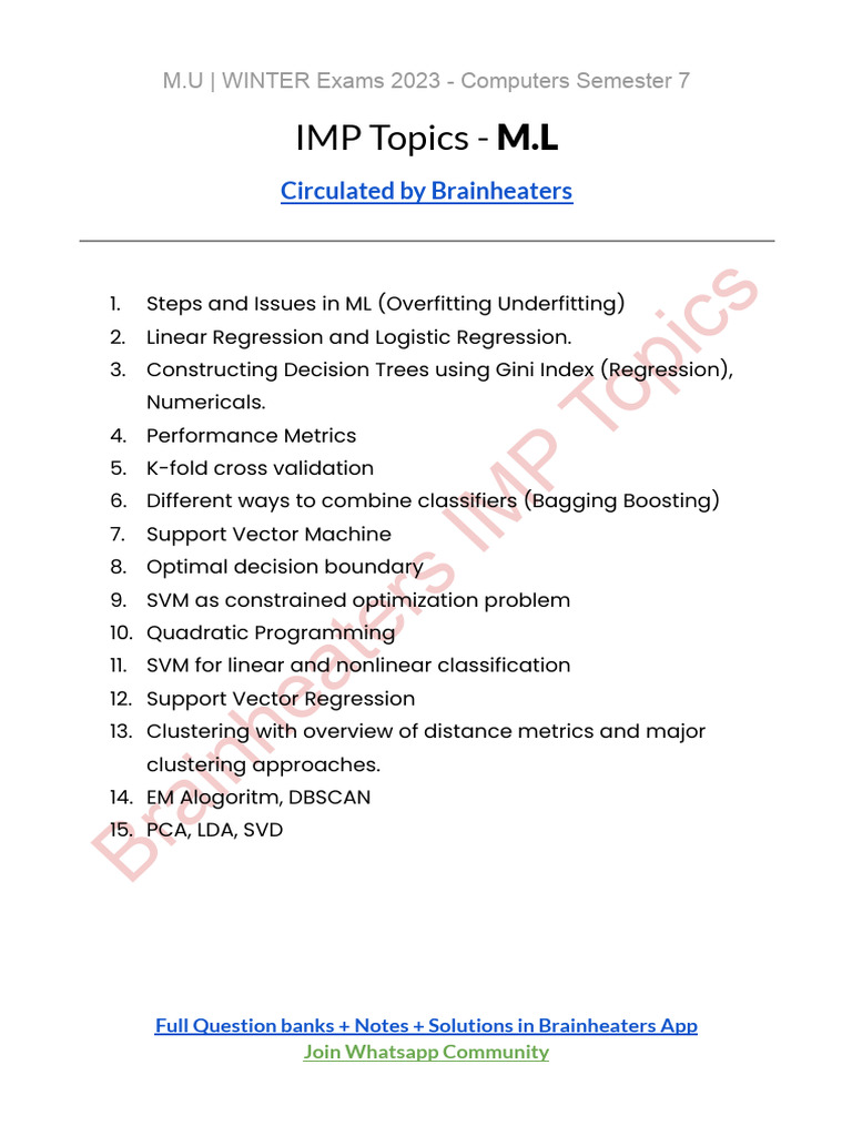 Machine Learning | PDF