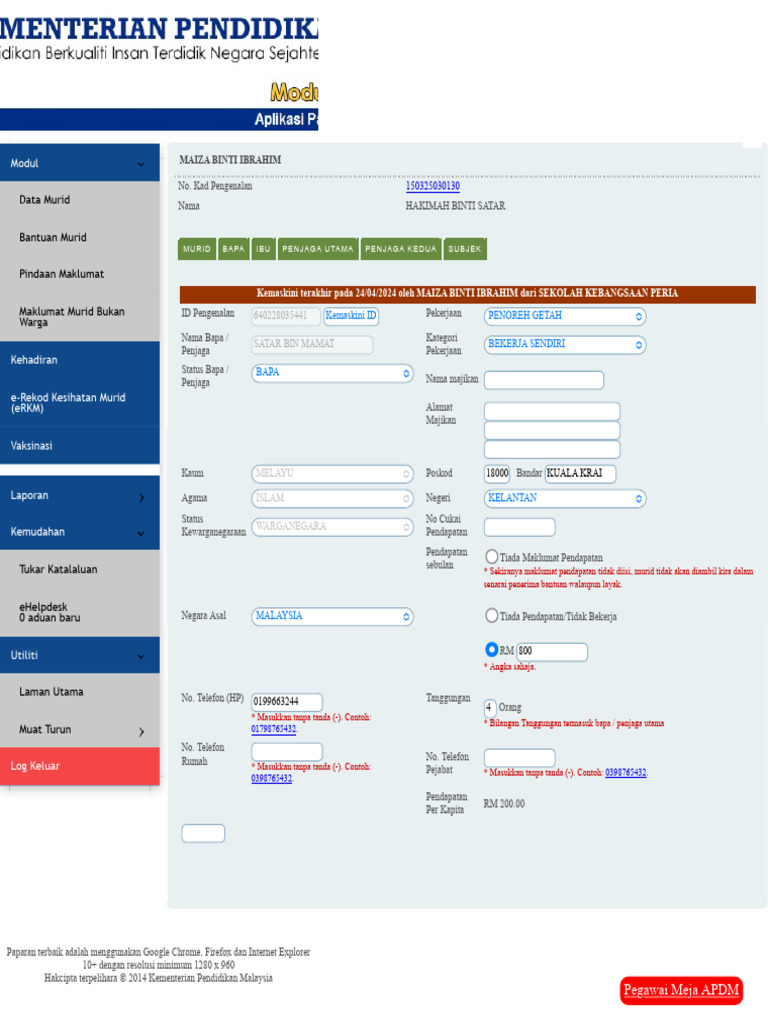 Pangkalan Data Murid | PDF