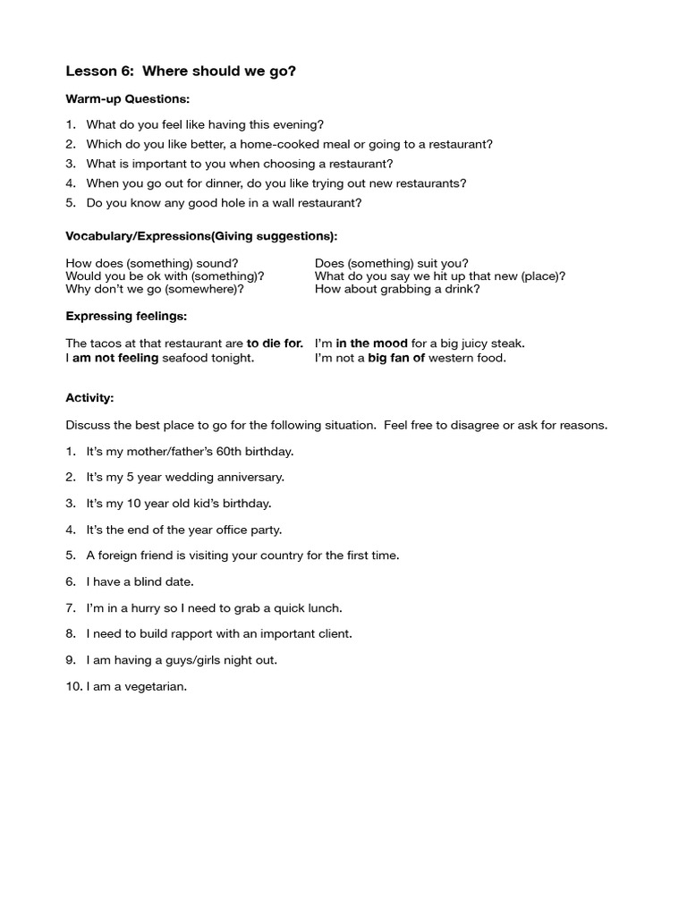 Int Lesson06 WhereShouldWeGo | PDF